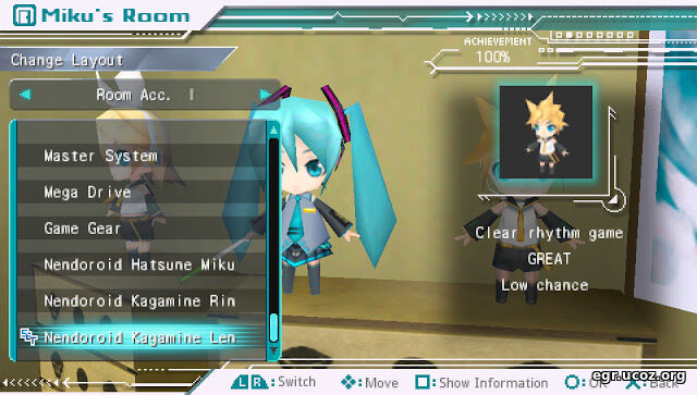 (PSP) Hatsune Miku - Project Diva (English v1.0) - Игры Playstation (PSX, PS2, PSP) - Эмуляция ...